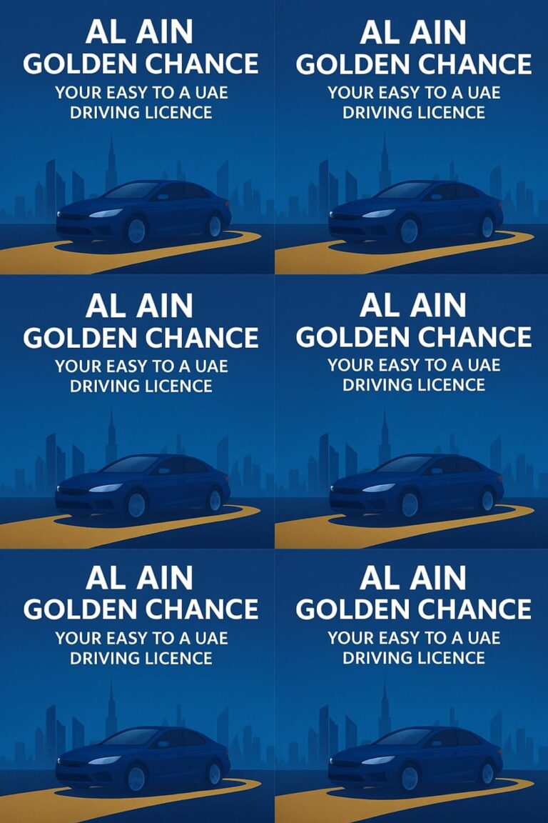 Al Ain Golden Chance Get Your UAE Driving License for Only 3499 AED